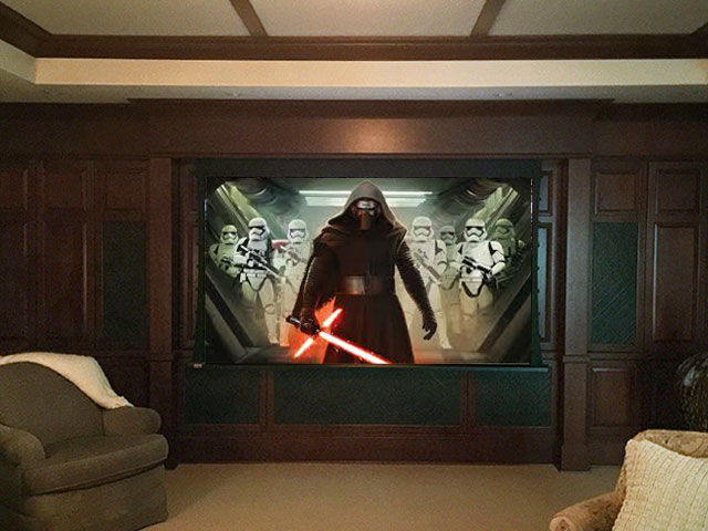 Drop-down Theater Screen - Home Automation, Entertainment and Security ...